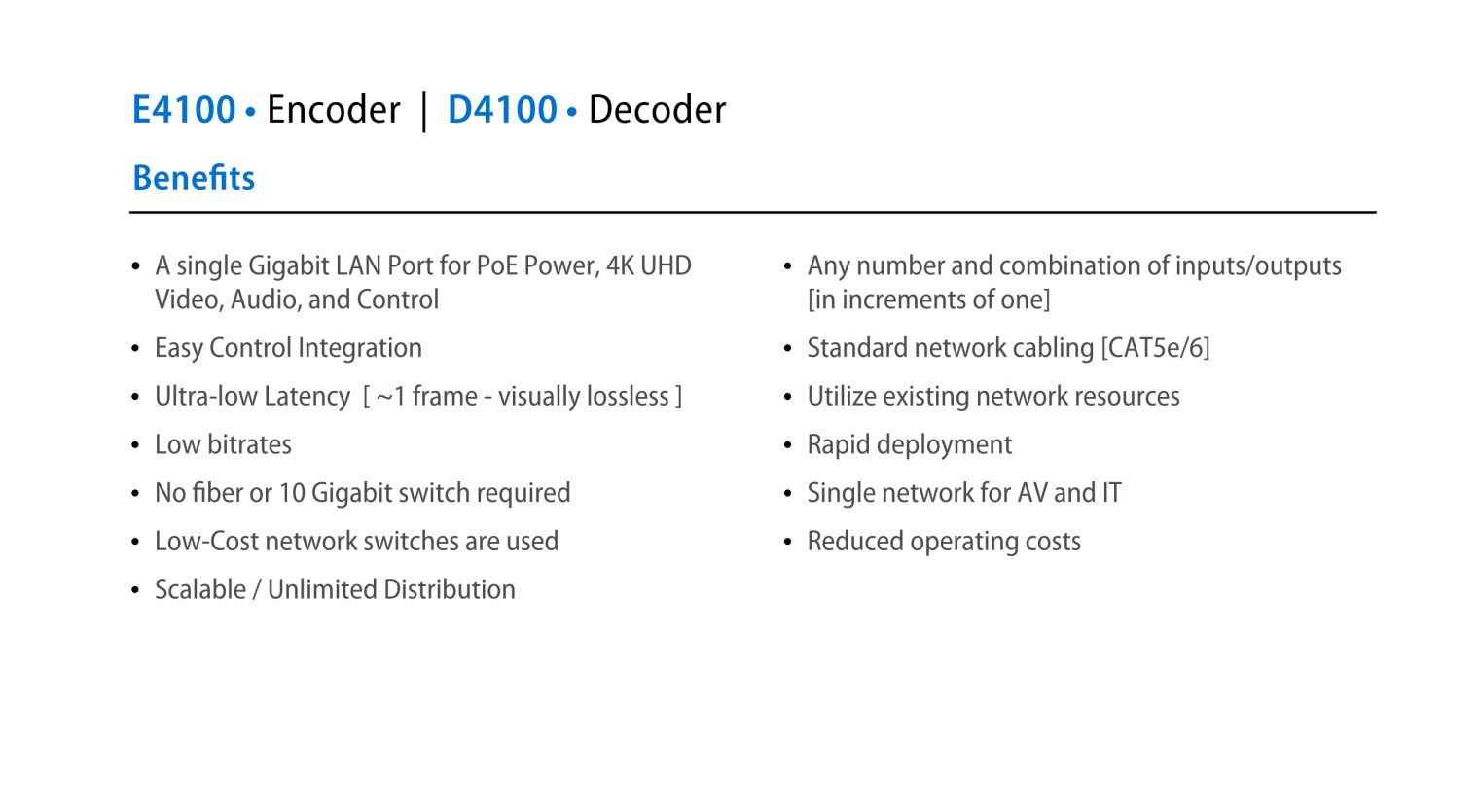 E4100 Encoder & Decoder – Visionary Solutions
