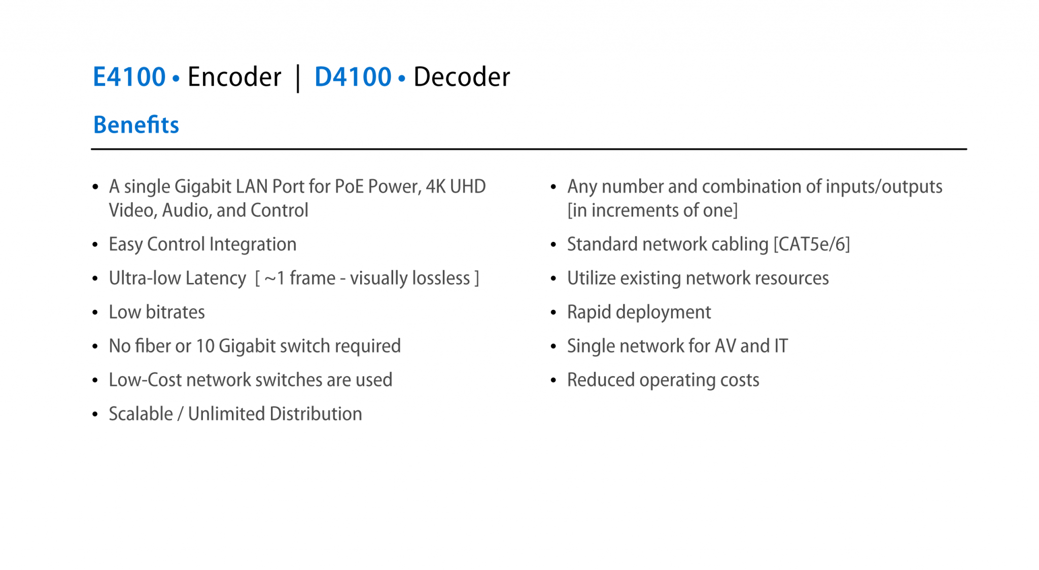 E4100 Encoder & Decoder – Visionary Solutions