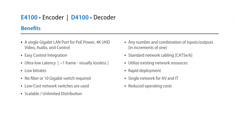 E4100 Encoder & Decoder – Visionary Solutions