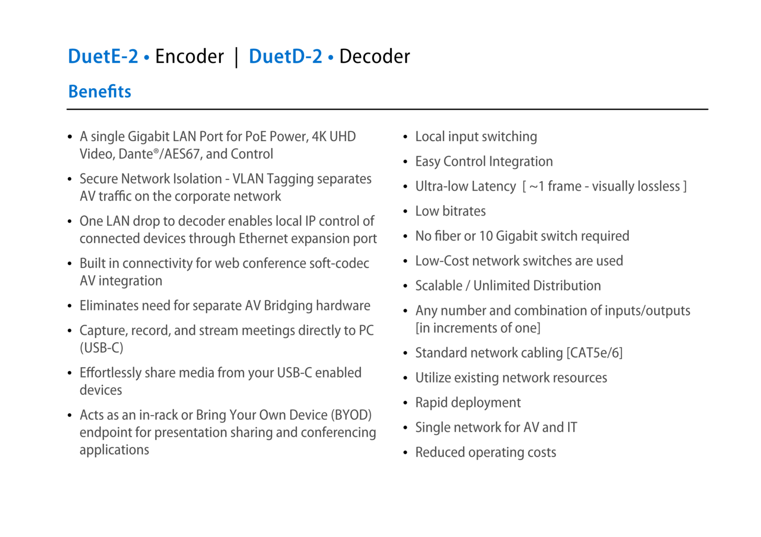 Duet-2 Encoder & Decoder – Visionary Solutions