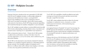 E5-WP Encoder – Visionary Solutions