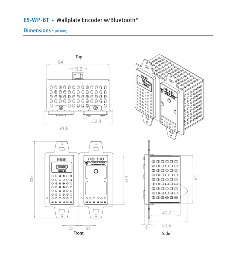 E5-WP-BT Encoder – Visionary Solutions