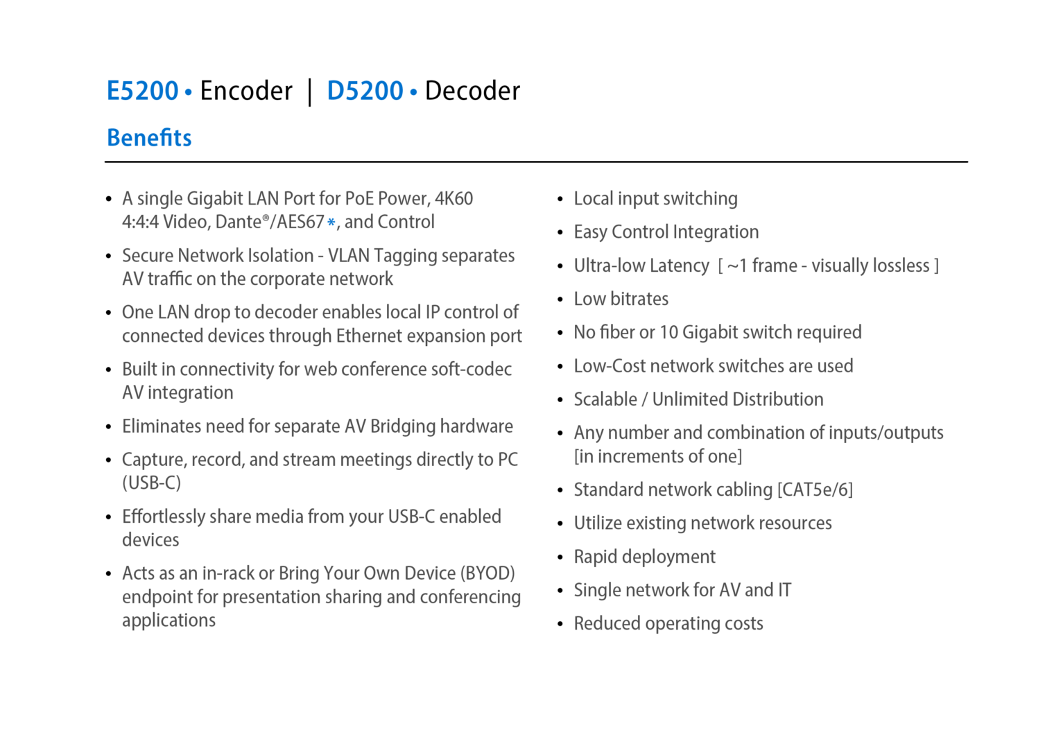 E5200 Encoder & Decoder – Visionary Solutions